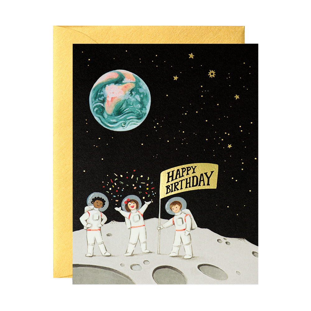 Astronauts Birthday Greeting Card | JooJoo Paper